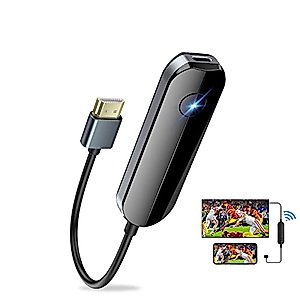 JUCONU Wireless HDMI Display Adapter,Video Mirroring Receiver,HDMI Cable Adapter Used for iPhone Mac iOS Casting/Mirroring to TV/Projector /Monitor