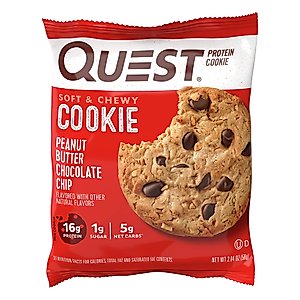 Quest Peanut Butter Chocolate Chip Cookies, 4 count