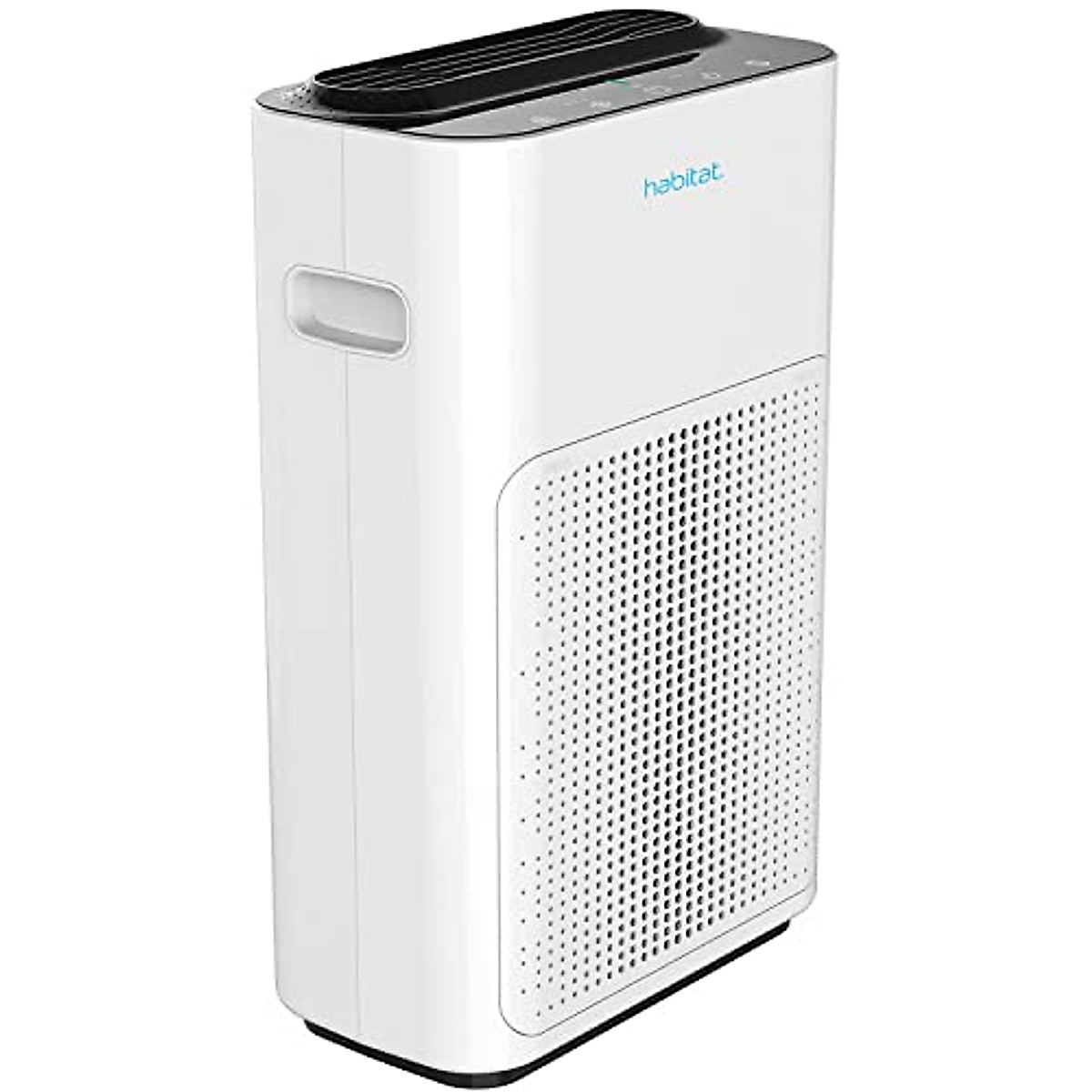 Habitat Medium Room Air Purifier with HEPA 13 Activated Carbon Filtration System, Real-Time Air Quality Monitor and Alert, Whisper Quiet Fan with Three Speeds, Filter Replacement Reminder, White