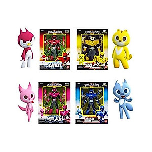 Sonokong Mini Force Volt Sammy Max Lucy Set of 4 Korean Robot Action Figures Miniforce