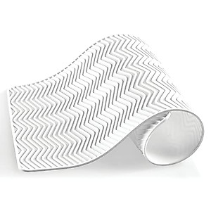 mDesign Steel Sink Dish Drying Rack/Dish Drainer Storage Organizer w/Wire Drainer, Drying Mat for Kitchen Counter, Easy Drain/Dry Dishes, Plate, Utensil - Concerto Collection, Set of 2 - Satin/White