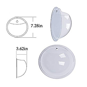 kathson Wall Fish Bowl Acrylic Hanging Aquarium Wall Mounted Bubble Betta Fish Tank Bowl Decor Plant (7.28in)