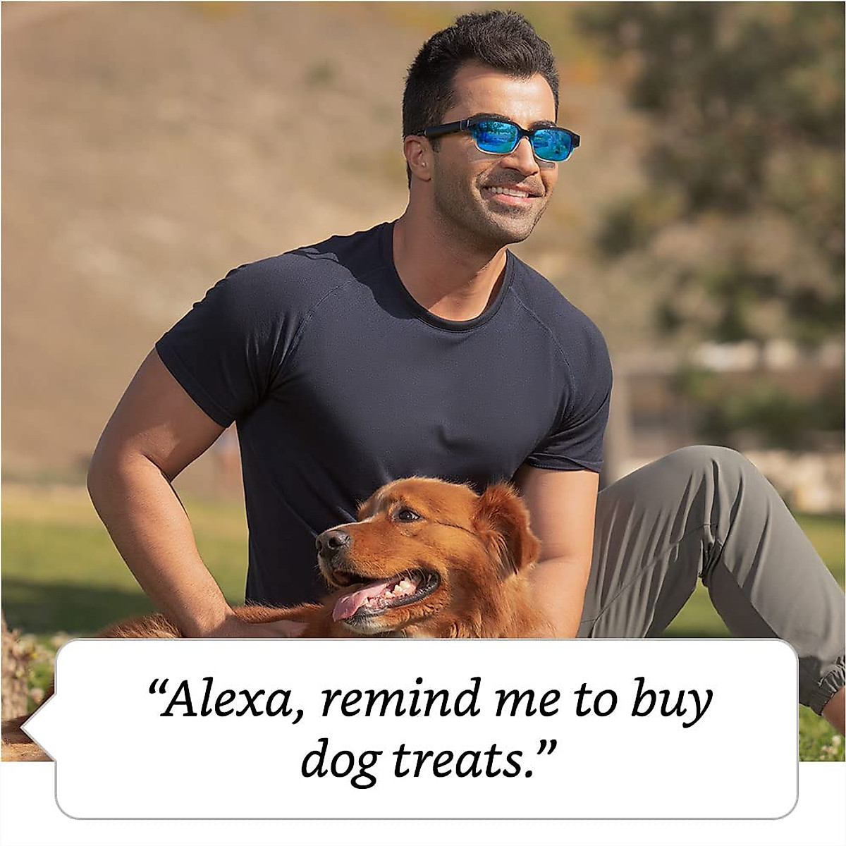 Echo Frames (2nd Gen) | Smart audio sunglasses with Alexa | Pacific Blue with polarized sunglass lenses