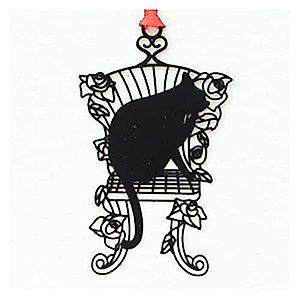 Gift Tags 3 pcs Lovely Cute Metal Bookmark Black Cat Book Holder for Book Paper Creative Gift Korean Stationery Office School Supplies DIY Book Marker Paper Art Craft Supplies Teachers (Color : L, S