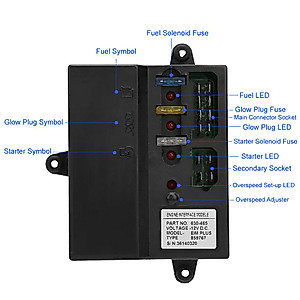 Oumefar EIM 630-465 DC 12V Engine Interface Module Speed Control Board for Starter Motor Solenoid Glow Plug EIM Plus 630-465