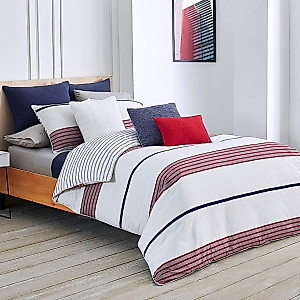 Lacoste Milady Comforter Set, Full/Queen, Red