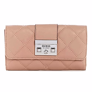 GUESS Women's Cydney Quilted Large Organizer Wallet Clutch Bag - Pink