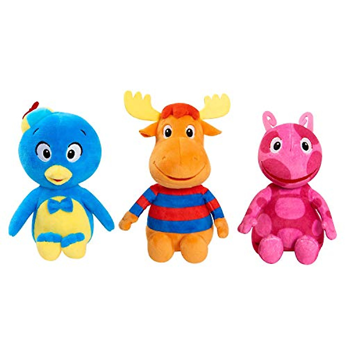 Just Play Backyardigans 7-inch Small Bean Plush Stuffed Animal, Uniqua, Pink, Bean Filled Bottom, Kids Toys for Ages 3 Up