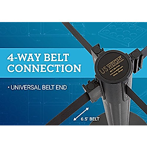 US Weight Sentry Stanchion with 6.5 Foot Retractable Belt – Easy Connect Assembly (Pack of 6)