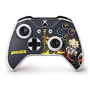 Skinit Decal Gaming Skin Compatible with Xbox One S Controller - Officially Licensed Funimation Katsuki Bakugo Design