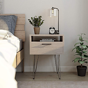 SMARTSTANDARD 16 Inch Heavy Duty Hairpin Furniture Legs, Metal Home DIY Projects for Nightstand, Coffee Table, Desk, etc with Rubber Floor Protectors Grey 4PCS