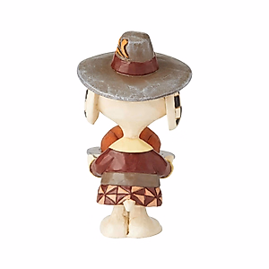 Enesco Peanuts by Jim Shore Thanksgiving Snoopy Pilgrim Miniature Figurine, 3.5 Inch, Multicolor