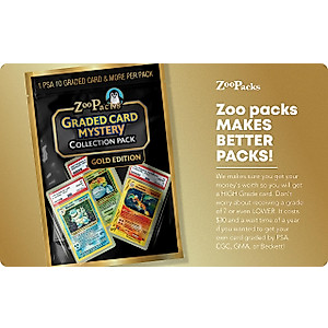 Pokemon TCG: Graded Card Mystery Power Pack - Gold Edition - 1 PSA 10 Graded Card + 25 Additional Cards with 5 Holofoils - 1 First Edition Card + 2 Factory Sealed 10 Card Booster Packs + 1 Code Card