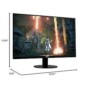 Acer SB230 Bbix 23" Full HD (1920 x 1080) IPS Ultra-Thin Zero Frame Monitor with AMD Radeon FREESYNC Technology - 1ms | 75Hz Refresh (HDMI & VGA ports), Black