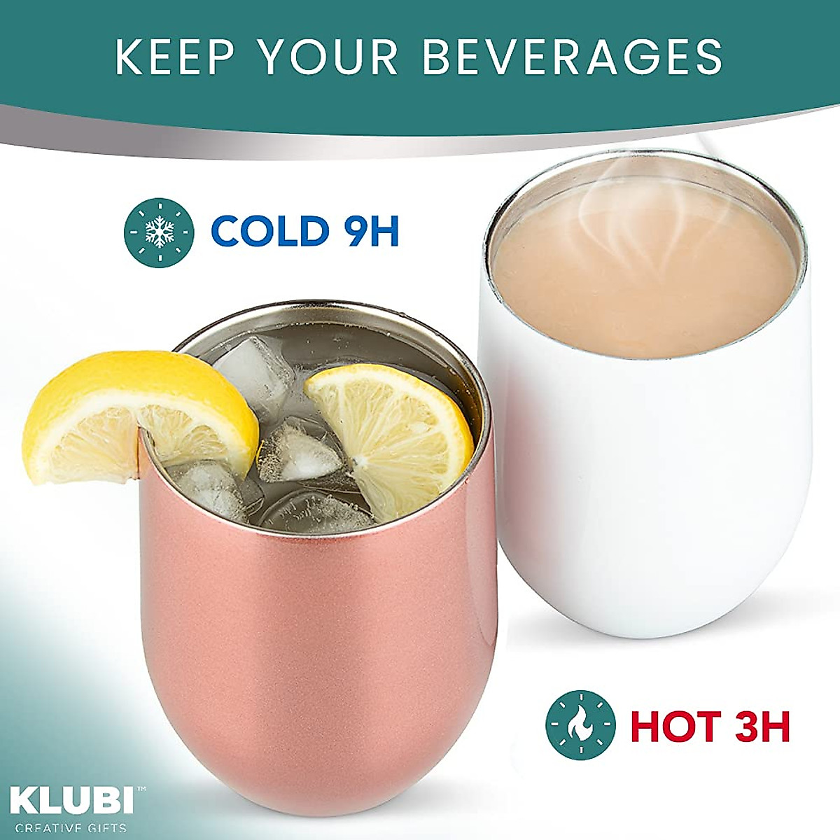 KLUBI Book Lovers Gifts Women - 12 oz Wine Tumbler or Mug - Idea for Book Club, Librarians, Bulk Readers, Literary, Glass, Bookworm, Reading