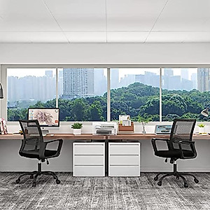 Office Chair, Desk Chair Home Office Chair Mesh Computer Chair Ergonomic Office Chair with Lumbar Support Armrests, Mid Back Task Chair Adjustable Swivel Rolling Chair for Home Office, Living Room