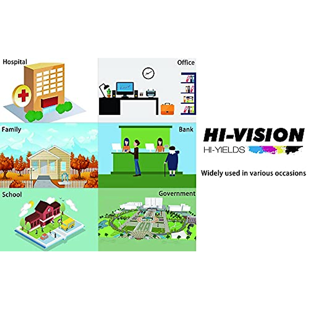 HI-Vision HI-Vision ® Compatible Ink Cartridge Replacement for Brother LC3019XL Used for MFC-J5330DW/MFC-J6530DW/MFC-J6730DW/MFC-J6930DW, (4-Pack, 1 Black, 1 Cyan, 1 Magenta, 1 Yellow)