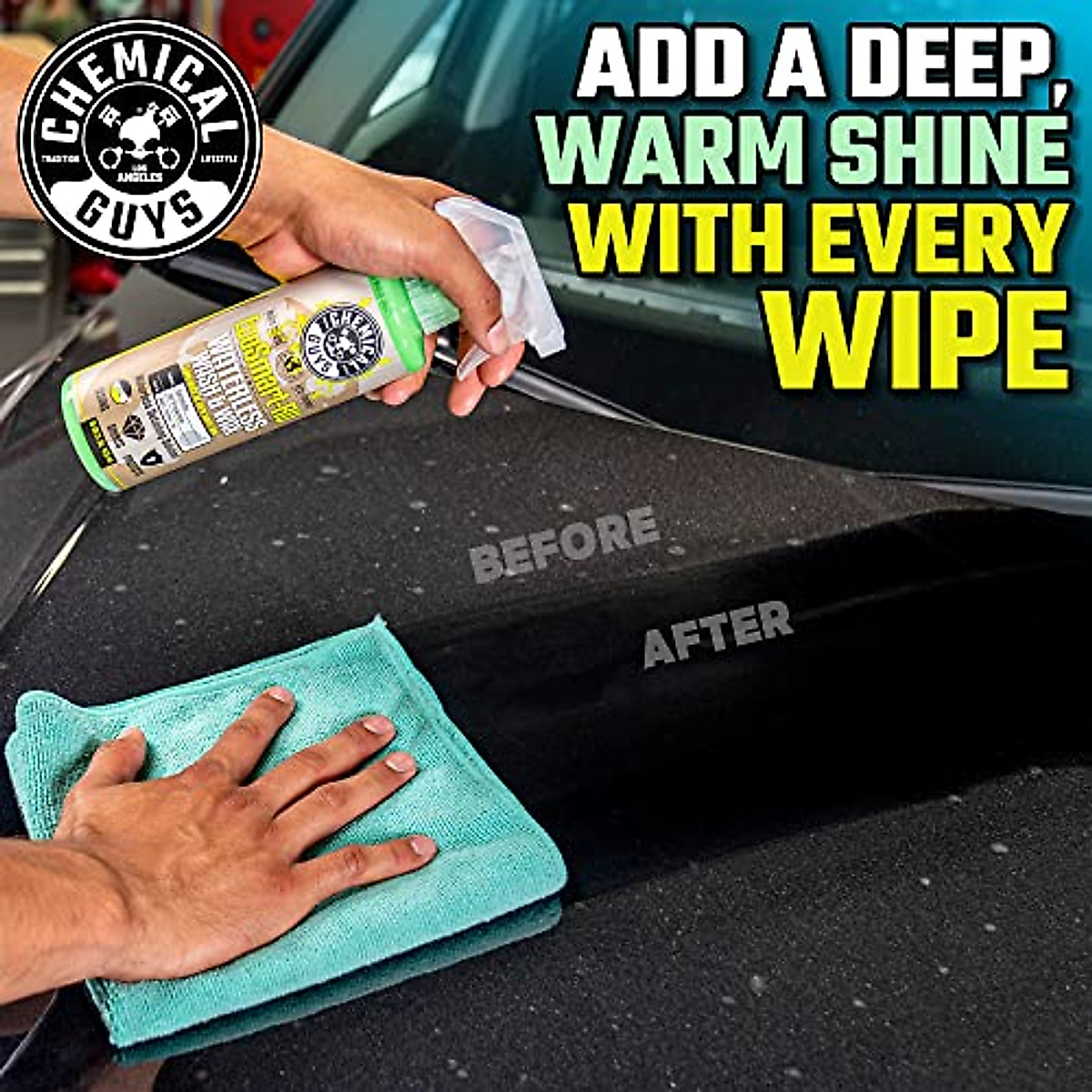 Chemical Guys WAC_707RU_16 EcoSmart Waterless Car Wash & Wax Ready To Use, Safe for Cars, Trucks, SUVs, Motorcycles, RVs & More, 16 fl oz