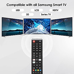 【Pack of 2】 Universal Newest Remote Control for All Samsung TV, 2 Packs BN59-01315A Universal Remote Control for All Samsung LCD LED HDTV 3D Smart TVs, with Netflix/Hulu/Prime Video Buttons