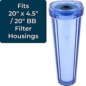 SpiroPure SP-EP-20BB 20x4.5 5 Micron NSF Certified Coconut Shell Carbon Block Water Filter Cartridge EP-20BB 155583-43 CB-45-2005 (Case of 4)