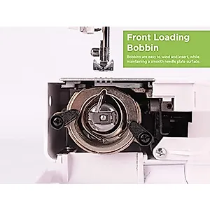 Bruxel Linda Portable Sewing Machine | Easy-To-Use Beginners Sewing Machine with 12-Stitches |Foot Pedal Included | Sewing Machine Accessories Green