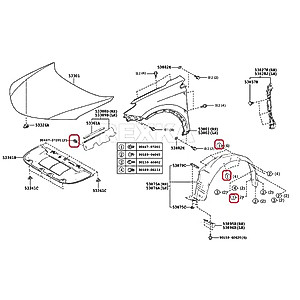 Rexka 20pcs Engine Splash Shield Fender Liner Trunk Lid Trim Under Cover Push-in Style Retainer Clip 90467-07201 for Toyota Lexus 4Runner Avalon Camry Corolla Highlander Matrix RAV4 Sequoia Tundra