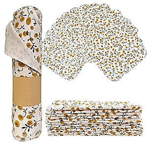 SUJUDE Reusable Paper Towels Swedish Dish Washable - 24 Pack Cotton Pulp Reusable Napkins Alternative Eco Friendly Thick and Strong Cloth Paper Towels Roll for Kitchen Paperless Dishcloths Replacement