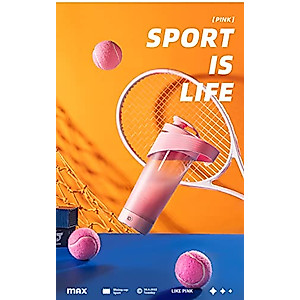 ZWZX Electric protein shaker bottle Electric shake cup Rechargeable high speed - Made of tritan - BPA Free - 28ounce Portable mixing cup（Pink）