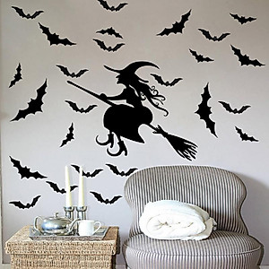 Halloween Bats 4 Size Bats Wall Decor Halloween Decorations Indoor,122 Pcs 3D Bat,Spooky Hallowen Decorations for Bedroom Home Porch Window,Halloween Party Decorations