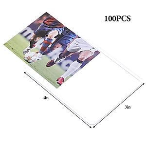 100 Pcs Topload Card Sleeves Transparent Top Loader Card Holders Protectors Thick Trading Card Top Loads Holder Easel Stands Clear Protective Sleeves Case for Baseball,Sports,Trading Cards(3x4 Inches)