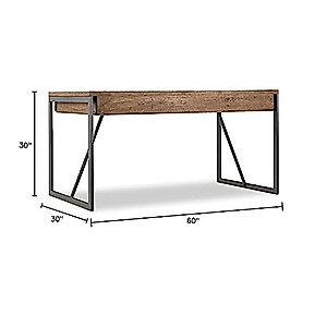 Hooker Furniture Writing Desk in Medium Wood and Gray