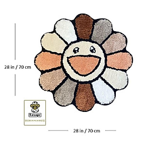 LUXAPE Murakami Rug - Handmade & Premium- 28in (70cm) - Hypebeast Rug - Hypebeast Room Decor - Living Room, Bedroom, Children Room, Door mat - Aesthetic Room Decor - Luxape Rug