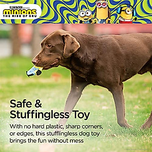Minions: The Rise of Gru Stuart Plush Flat Crinkle Dog Toy | No Stuffing Dog Toy| Gifts Fans and Their Pets | Officially Licensed Pet Product from Universal Studios