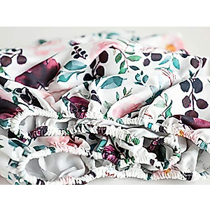Baby Girls Boy Crib Bedding Changing Pad Cover Changing Table Pads (Pink Wine Floral)