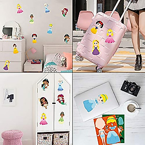 40 Pcs Princess Dress-Up Make Your Own Face Stickers, DIY Face Stickers for Kids Make a Face Sticker Kids Craft Game for Princess Birthday Party Supplies