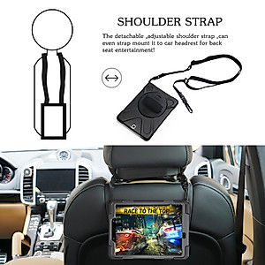 BRAECN for Samsung Galaxy Tab A 9.7 Case, Heavy Duty Shockproof 3-Layer Full Protection Rugged Hybrid Defender Armour for Samsung Tab A 9.7 Inch SM-T550/ P550-Kids Students Workmen Builders Case-Black