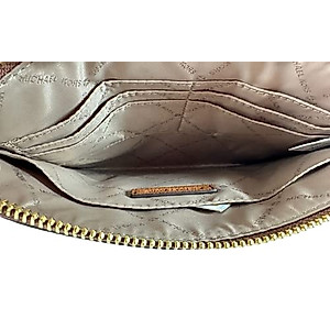 Michael Kors Women's Jet Set Travel Extra Large Zip Clutch Leather Wristlet Wallet