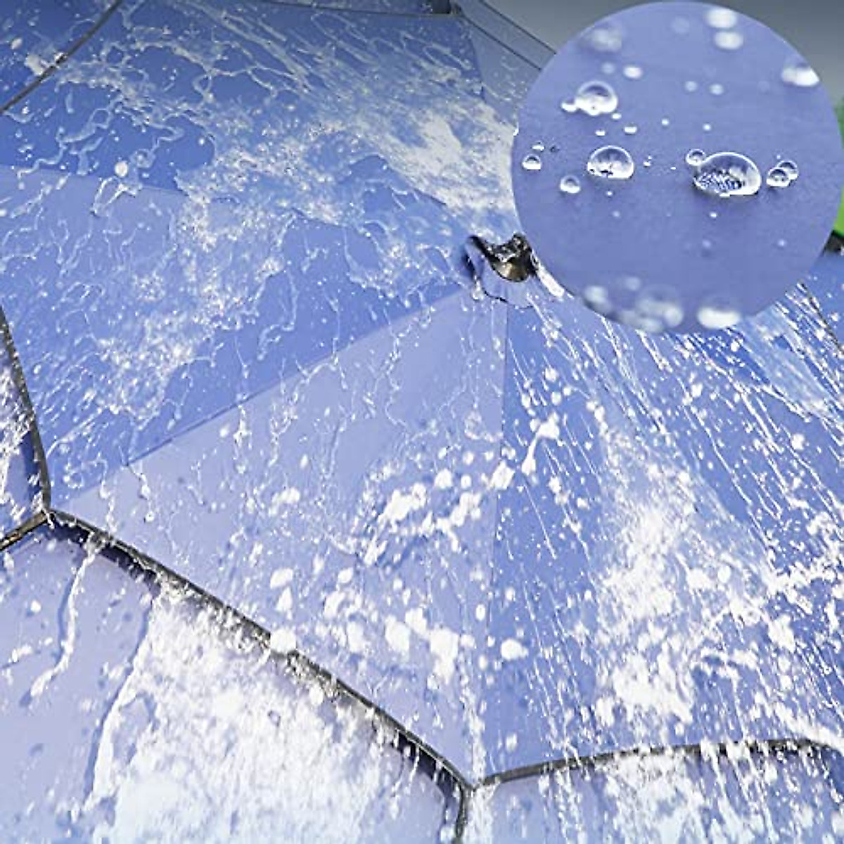 WYFFF 2.2m/7ft Patio Cantilever Umbrella, Hanging Blue Garden Umbrella, Octagonal Fishing Umbrella, for Garden, Deck, Backyard, Pool and Beach