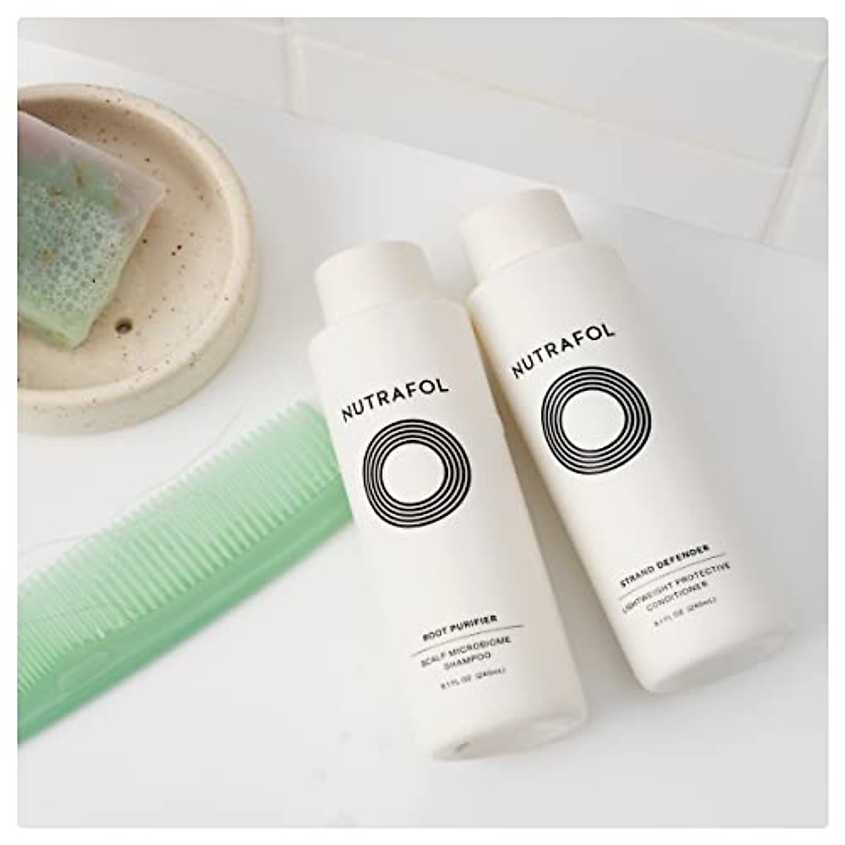 Nutrafol Shampoo & Conditioner I Visibly Improves Hair Volume and Strength by Cleansing a Clogged Scalp and Defending Hair from Damage I Physician-Formulated I Color Safe I 8.1 FL OZ Each