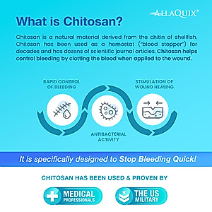 Stop Bleeding Quick Kit - First-aid with AllaQuix Stop Bleeding Gauze (Blood clotting Bandage) (Deluxe)…