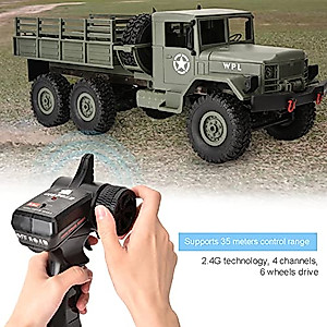 RiToEasysports RC Military Truck, 2.4Ghz 6WD Off Road Remote Control Car Toy Anti Interference RC Army Cars Ideal Kids Adults (OD Green)