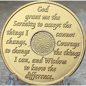 19 Year AA Medallion Camo Gold Plated Anniversary Chip Camouflage Color