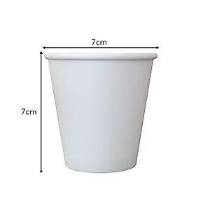 The FORKED, 200 Pack 6oz White Disposable Paper Cups For Hot/cold Beverage - Disposable and Recyclable White Paper Cups for Office, Party and Kitchen Use