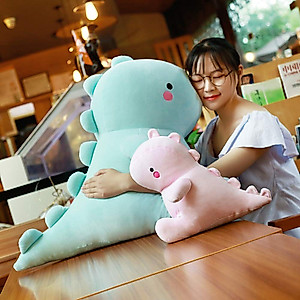 voyageboat Dinosaur Stuffed Animals, Dinosaur Plush Hugging Pillow Toys Gifts for Birthday, Valentine, Christmas (Blue, 23.6")