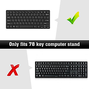 Richboom Acrylic Keyboard Stand for compact Keyboard with 78 keys, Tilted Computer Keyboard Holder with Silicone Strip, Compact, 11.8" Length