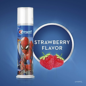 Crest Kid's Toothpaste Pump, Featuring Marvel's Spiderman Flavor, Strawberry, 4.32 Ounce