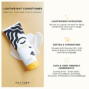 PATTERN Beauty by Tracee Ellis Ross Lightweight Conditioner, 13 Fl Oz, Rich Moisture for Curlies, Coilies and Tight-Textured Hair, 3a-4c