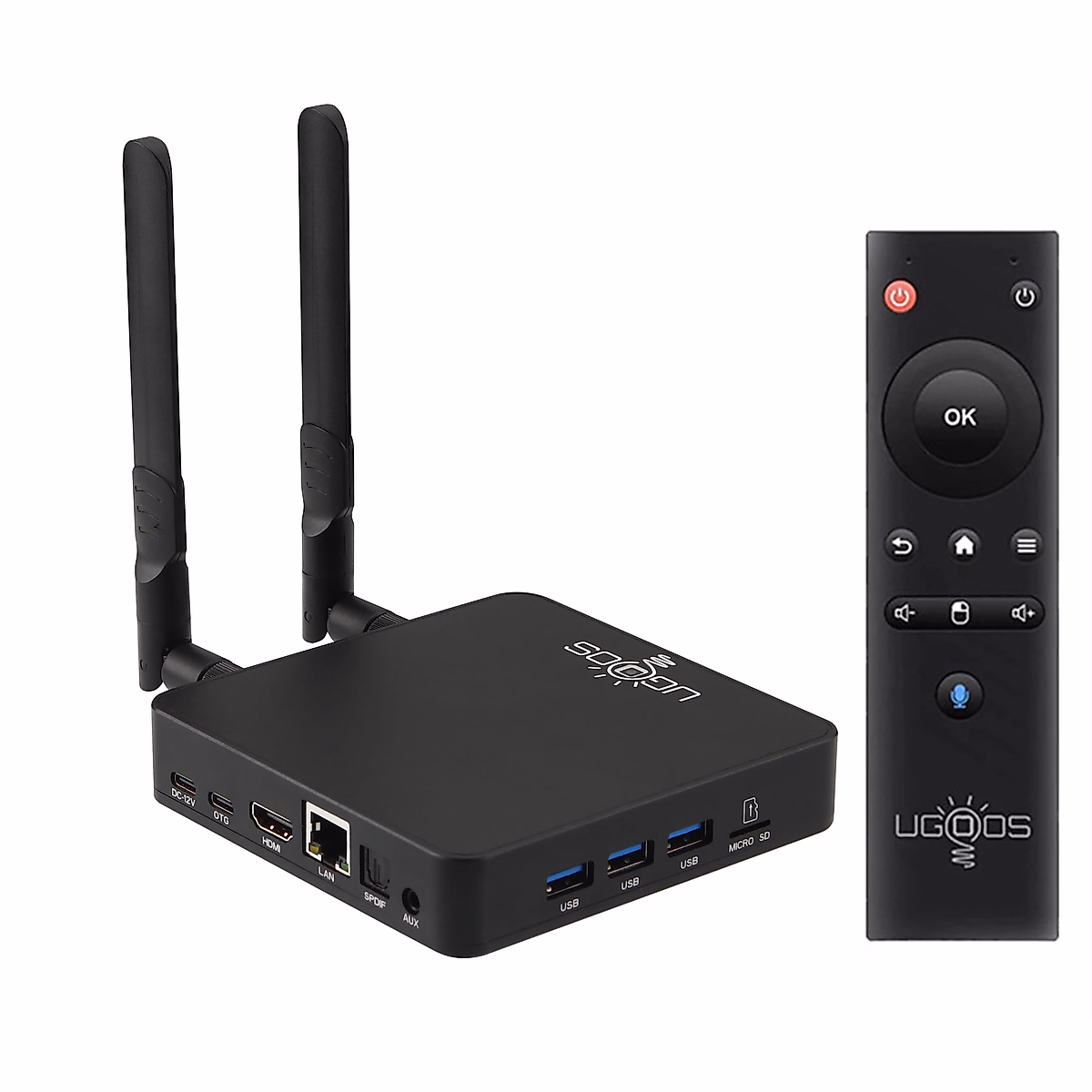 Ugoos AM8 8K Ultra HD Android TV Box Android 11.0 Amlogic S928X-J LPDDR4 4GB RAM 32GB ROM WiFi6E 1000M LAN BT5.3 USB3.0 Support AV1 H.265 8Kx4K 60fps HDR Set Top TV Box
