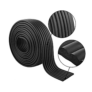 GFQLONG 2 Pack Baby Proofing Edge & Corner Guards 6.5ft Multifunctional Child Safety Furniture Wide Bumper Table Sharp Edges Protector, Black