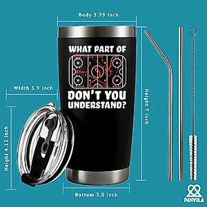 What Part of Don't You Understand Hockey Gifts Vacuum Insulated Tumblers Hockey Player Gifts Funny Sarcastic Coach Travel Mug (20 oz)